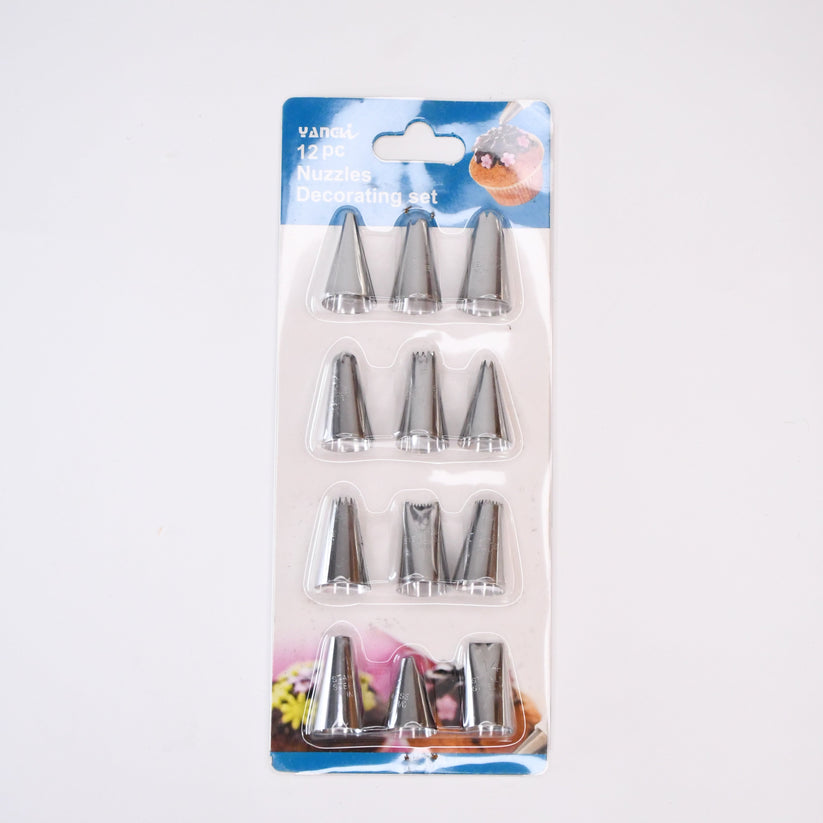 12 Pc Icing Piping Nozzles Stainless Steel Multi-opening Icing Nozzle ...
